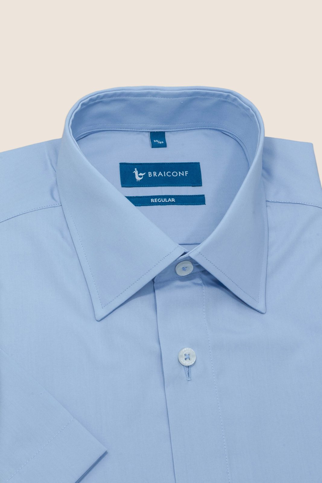 Camasa uni, maneca scurta, clasica, 100% BUMBAC • Braiconf